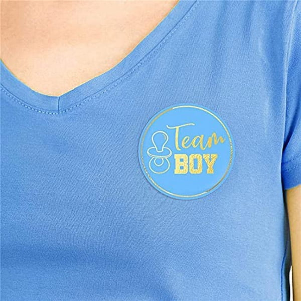 48 Pieces Gender Reveal Stickers Games Team Boy & Team Girl Perfect ...