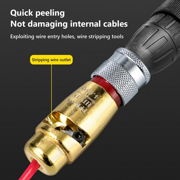 XEOVHV Wire Stripping and Twisting Tool 2024 Electric Wire Stripper Drill Bit Electrical Tools Set Portable Wire Twister for Power Drill Cable Quick Stripping and Connector Wire Twister Walmart
