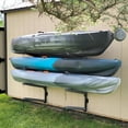 StoreYourBoard Outdoor 4 Kayak Storage Rack, Metal Adjustable Wall ...