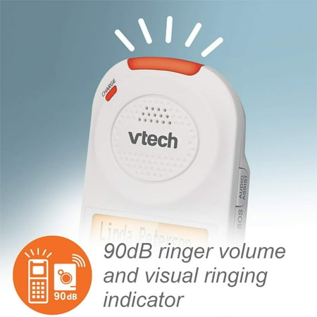 Vtech (SN5127) Amplified Cordless Senior Phone System with 90 dB Extra ...