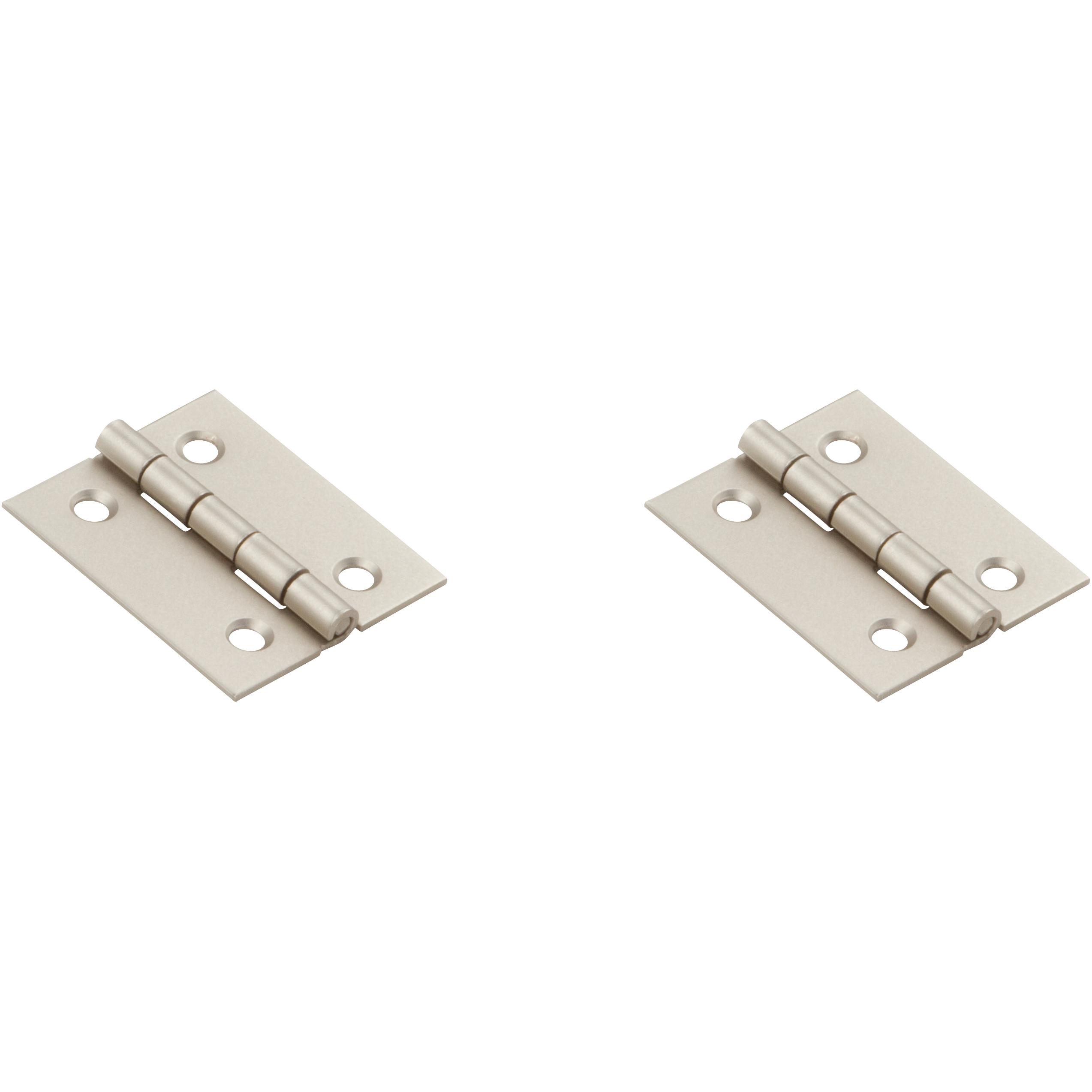 National Hardware - V1802 1-1/2" x 1-1/4" Hinge 2/pk - Satin Nickel ...