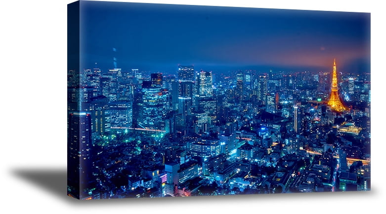 Awkward Styles Breathtaking Tokyo View Ready to Hang Canvas Tokyo ...