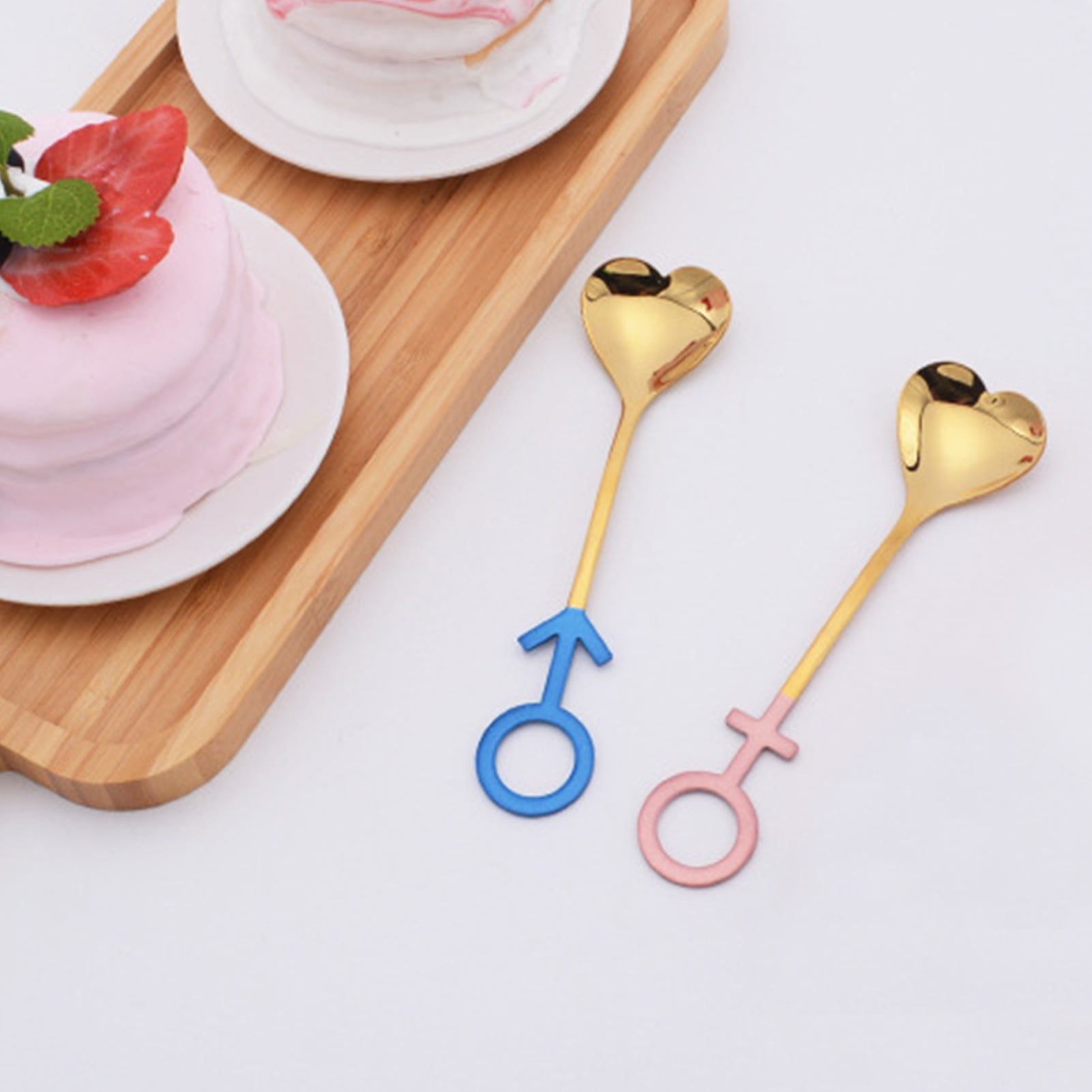 Dream Lifestyle Heart Shaped Spoons, Stainless Steel Spoon with Male ...