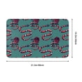Bathroom Rugs Non Slip Washable - Rustic Cartoon Snake Red Flower ...