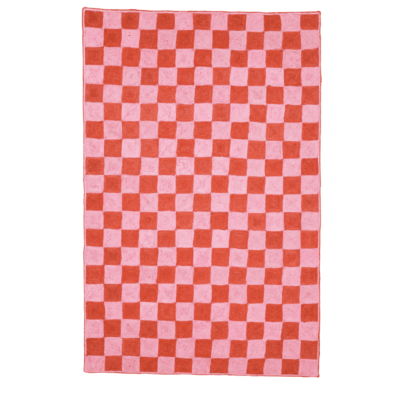 Red Checker Jute Rug - Walmart.com