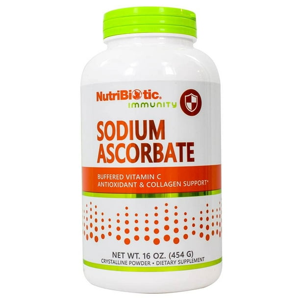 Vitamina C en polvo NutriBiotic, ascorbato de sodio tamponado, 454 g ...