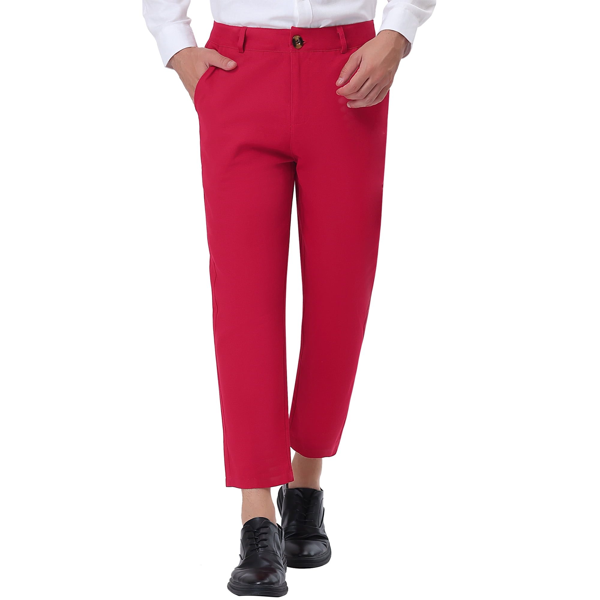 Click here for Inspire Chic Mens Cropped Dress Business Pants Str... prices