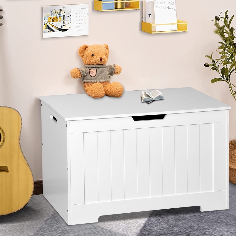 SESSLIFE Toy Storage Box, Wooden Toy Box and Storage Chest with Seating ...