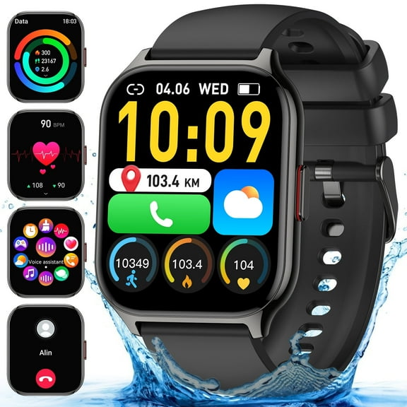 1.83" Large Display Sports Smart Watch - Silicone Strap, Wireless ...
