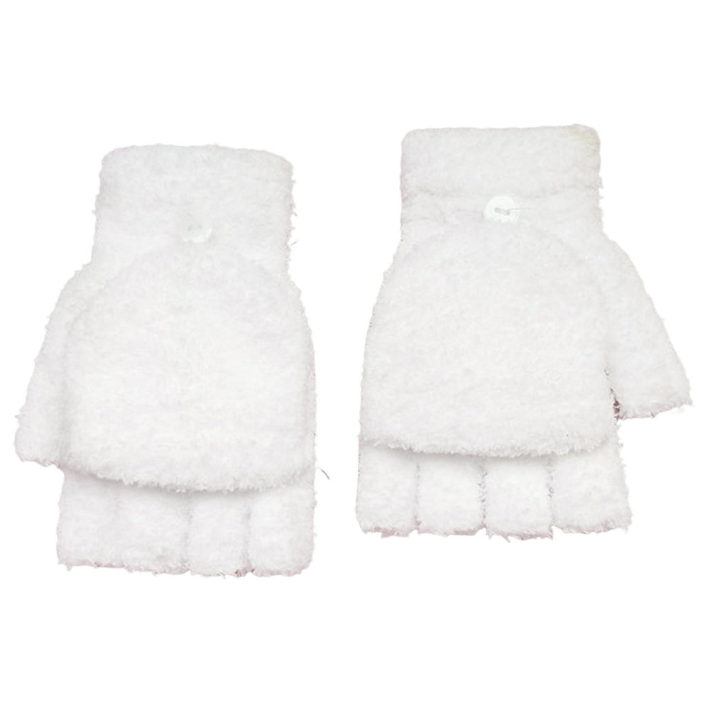 Click here for Generic 1 Pair Women Gloves Half Finger Flip Fuzzy... prices