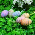 Getwin Easter Egg Decor,Festive Patterned Ornament,Diy Easter Egg Painting Pattern Simulation ...