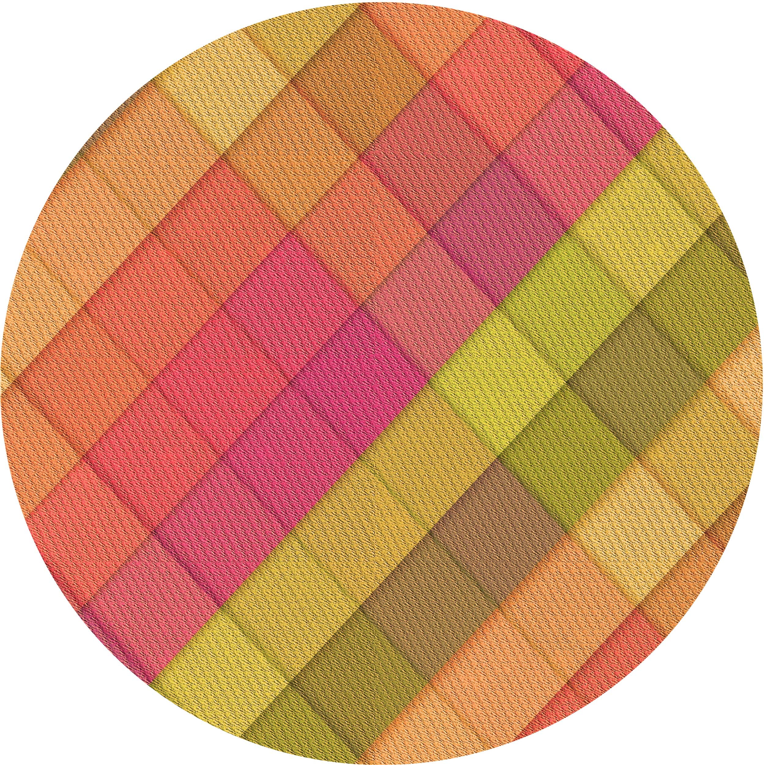 Ahgly Company Indoor Round Patterned School Bus Yellow Area Rugs, 6 ...