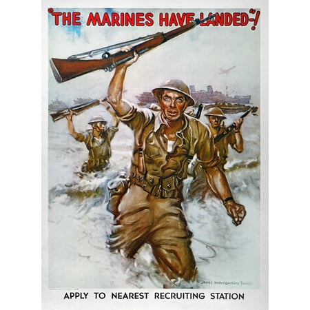 Wwii Recruiting Poster. /N"The Marines Have Landed!": American World ...