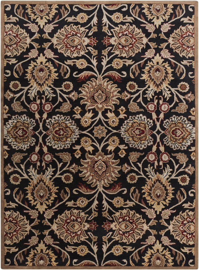 Mark&Day Area Rugs, 7x9 Eckville Traditional Black Area Rug (7'6" x 9'6 ...