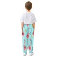 BZSMCE Flamingos Grass Blue Background Print Elastic Waist Jogger Pants ...