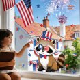 Fmbmuo 4th Of July Raccoon Design Wallpaper PVC Window Decorations ...