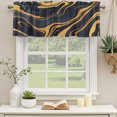 Black Gold 2 Panels Kitchen Valance, Marble Textures Abstract Art ...