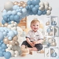 Baby Boy Shower Decorations-Dusty Blue Balloon Arch Kit With Baby Box ...