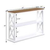 Convenience Concepts Coventry Console Table with Shelves, Driftwood ...