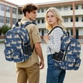 ALAZA Tiger on Blue Print Student Backpack School Bookbag Large Laptop ...