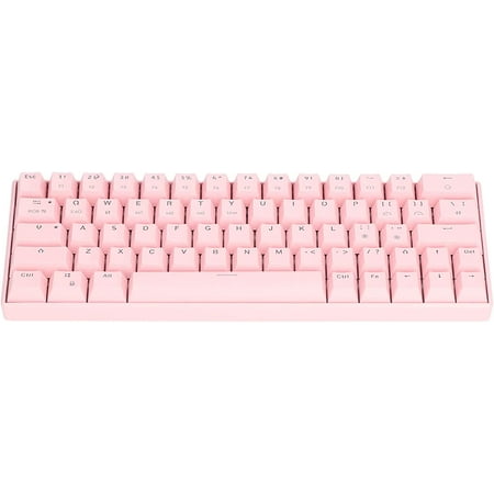 Pink Wireless Mechanical Keyboard,N Key Rollover 64 Keys RGB 3 Modes 2 ...