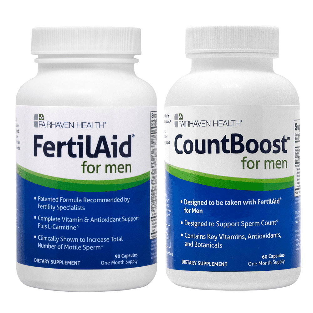 FertilAid for Men and Countboost Combo Fertility Supplements (1 Month ...