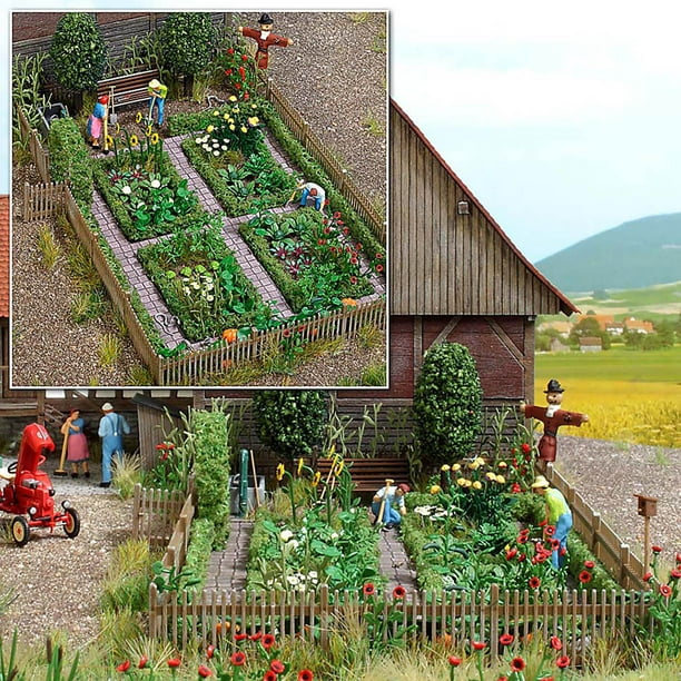 Busch HO Scale Farm Garden Model Train Scenery Detail Kit 1254 ...