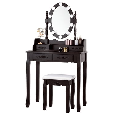 Furniture of America Paloma Transitional 3-Piece Vanity Set, White ...