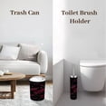 Bathroom Accessory Set 6 Piece with Deep Burgundy Roses Dark Floral ...