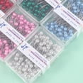 12 Box/1200 Beads Beadhead Push Pin Travel Map Pins Office+supplies ...