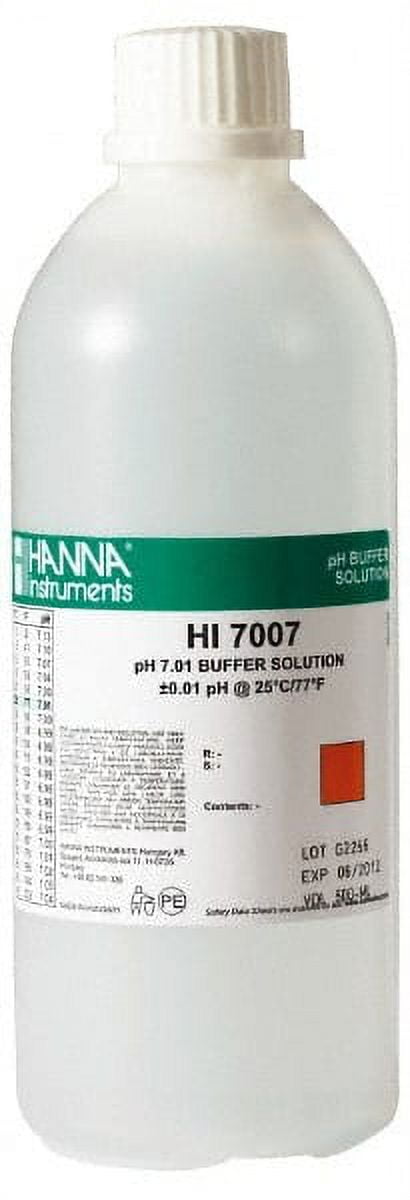 Hanna Instruments HI7007L 7.01% pH Range Buffer Solution 500 ml Bottle ...