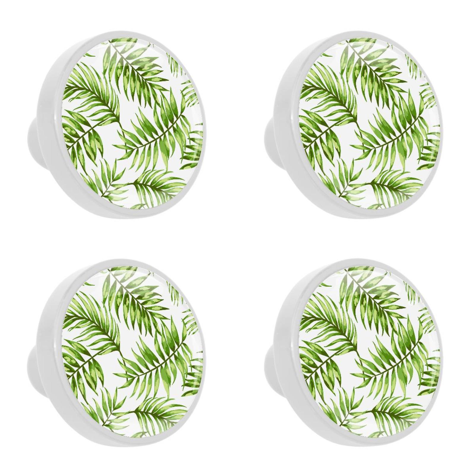 4 Pcs Tropical Leaves Knobs for Kitchen Cabinet Cupboard Dresser ...