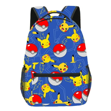 Pokemon Pikachu Backpack Book Bag All Over Print Gamer Bioworld Travel ...