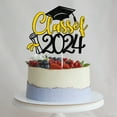Temacd Class of 2024 Graduation Cake Topper Set Glitter Congratulations ...