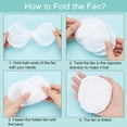 Sublimation Blank Polyester Folding Fan Flat Round White 250x2mm ...
