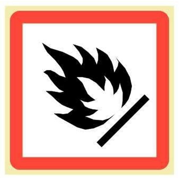 FLAME - Extremely Flammable Hazard-Safety Labels (GHS Pictogram Symbol ...