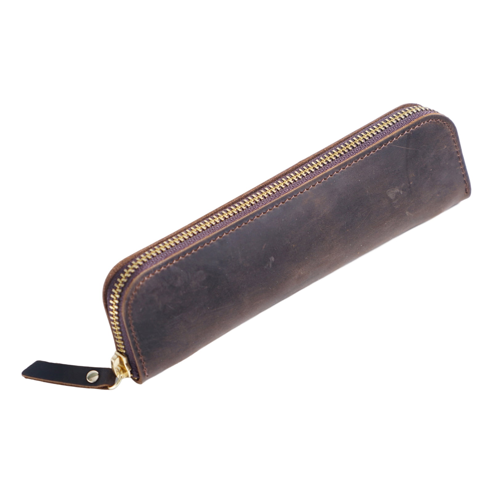 Yasu Retro Pencil Case Cowhide Pencil Case Retro Cowhide Pencil Case ...