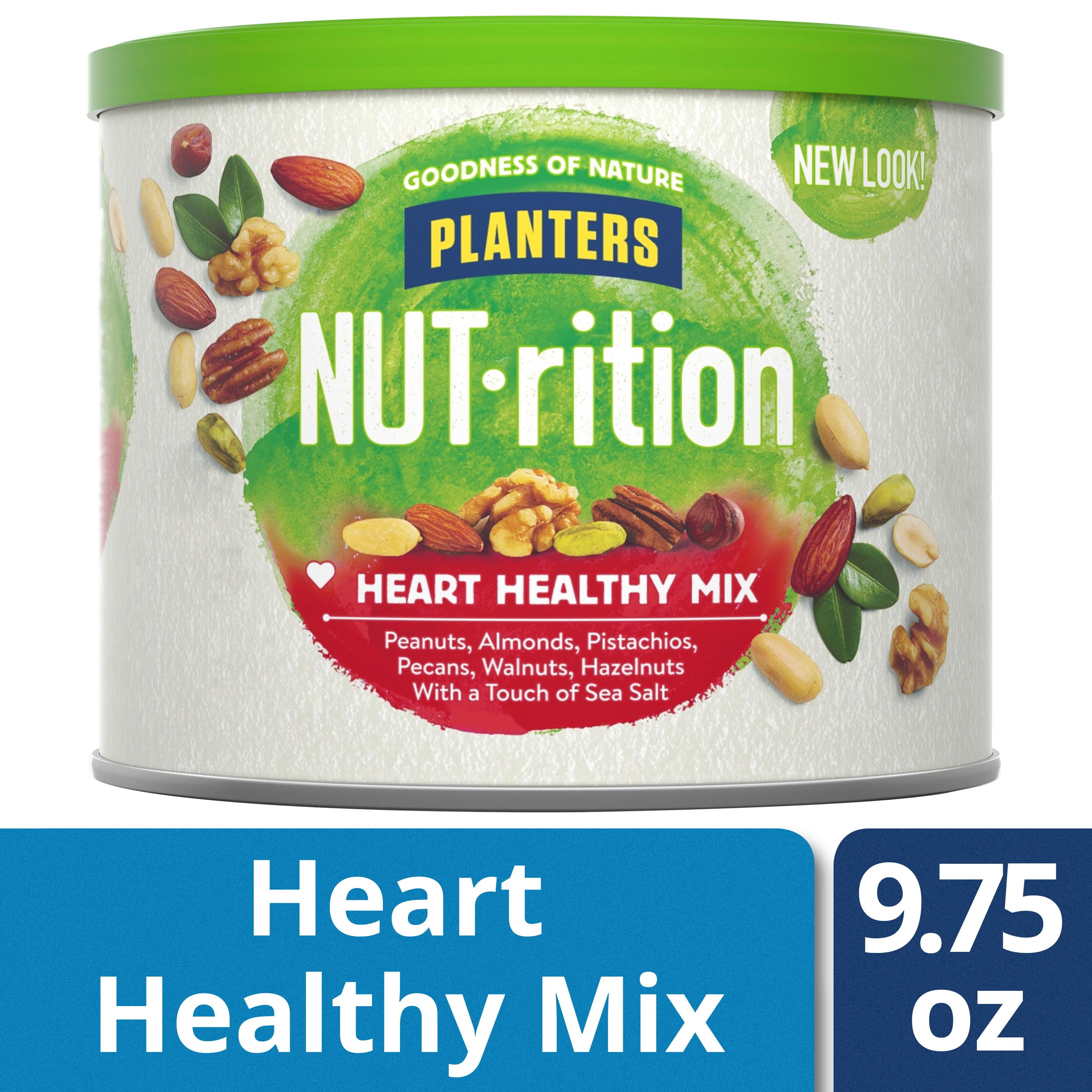 Planters Nut Rition Heart Healthy Mix With Walnuts And Hazelnuts 975 Oz Can