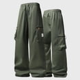 Cargo Sweatpants for Men Lightweight Open Bottom Wide & Straight Leg ...