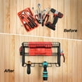Power Tool Storage Rack with Basket, Wall Mounted Heavy Duty Tool Shelf ...