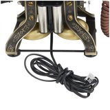 DecMode Vintage Telephone Accent Décor with Tarnish Black and Brass ...