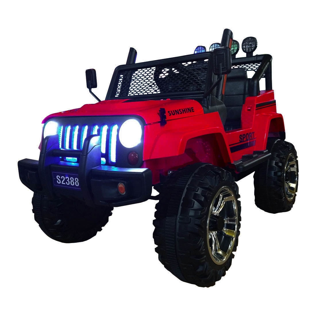 Montable Electrico Camioneta AEIOU Jeep Rojo 12v | Bodega Aurrera en línea