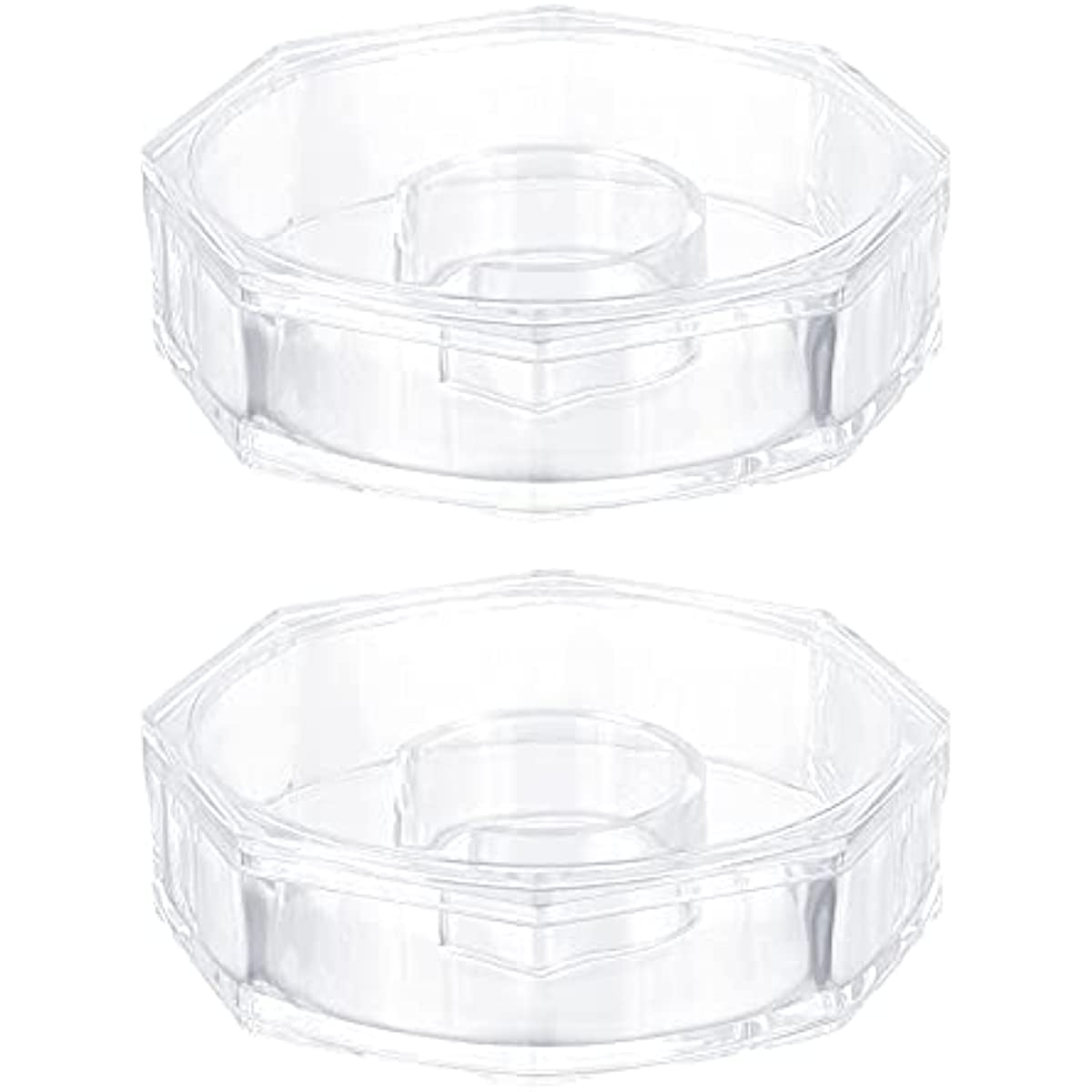 Octagon Jewelry Box 4x4x1.2 inch Plastic Acrylic Jewelry Display Case ...