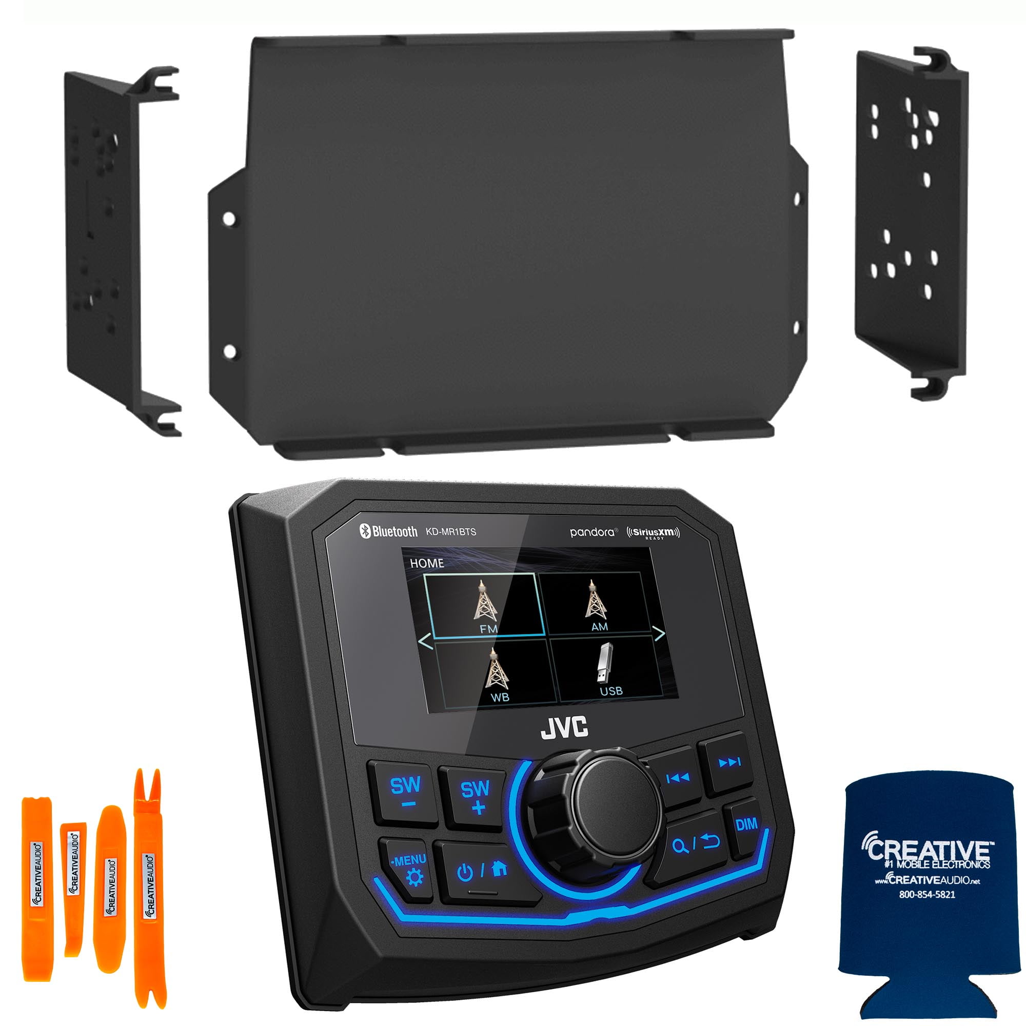 JVC KD-MR1BTS Waterproof Marine Radio with MPS-GEN02 16-20 Polaris ...