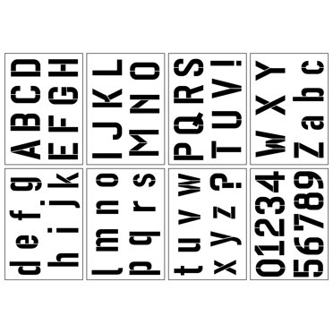 2" Formal Alphabet Stencils by Craft Smart® - 141 designs - Walmart.com