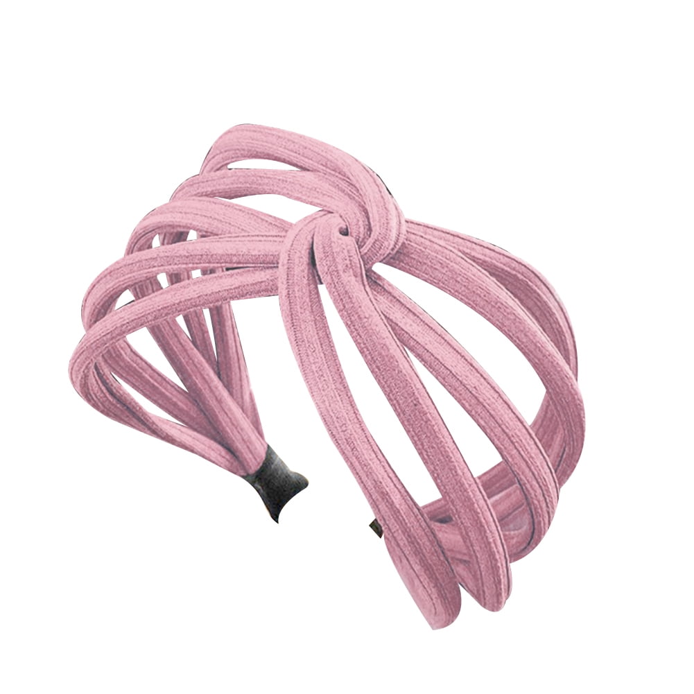 Grofry Women Headband Sweet Twist Hair Hoop Band Solid Wide Headwrap ...