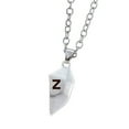 A-Z Letter Couple Necklace Magnetic Attraction Heart Stone Lovers ...