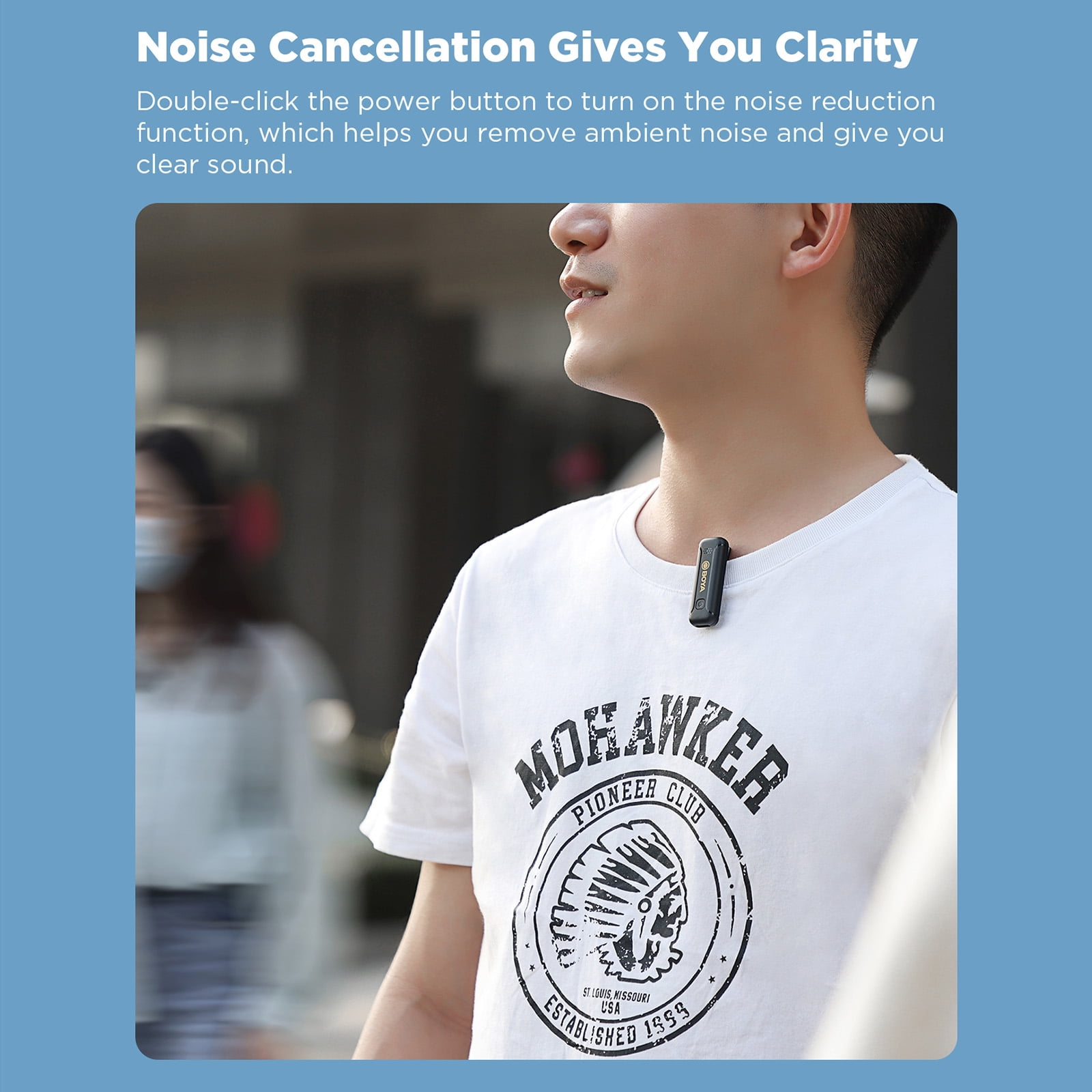 Buy BOYA BY-WM3T2-U2 One-Trigger-Two Mini 2.4G Wireless Microphone System Clip-on Microphones ...