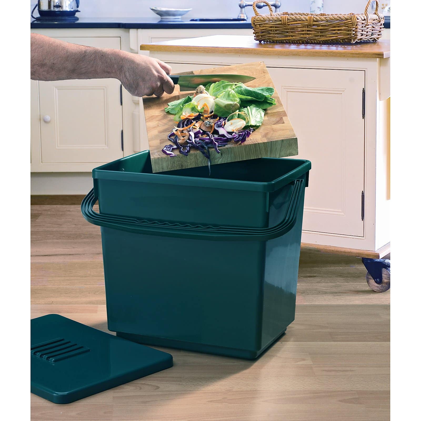 Garland Jumbo 8 Gallon Odor-Free Recycled Plastic Composter Caddy ...