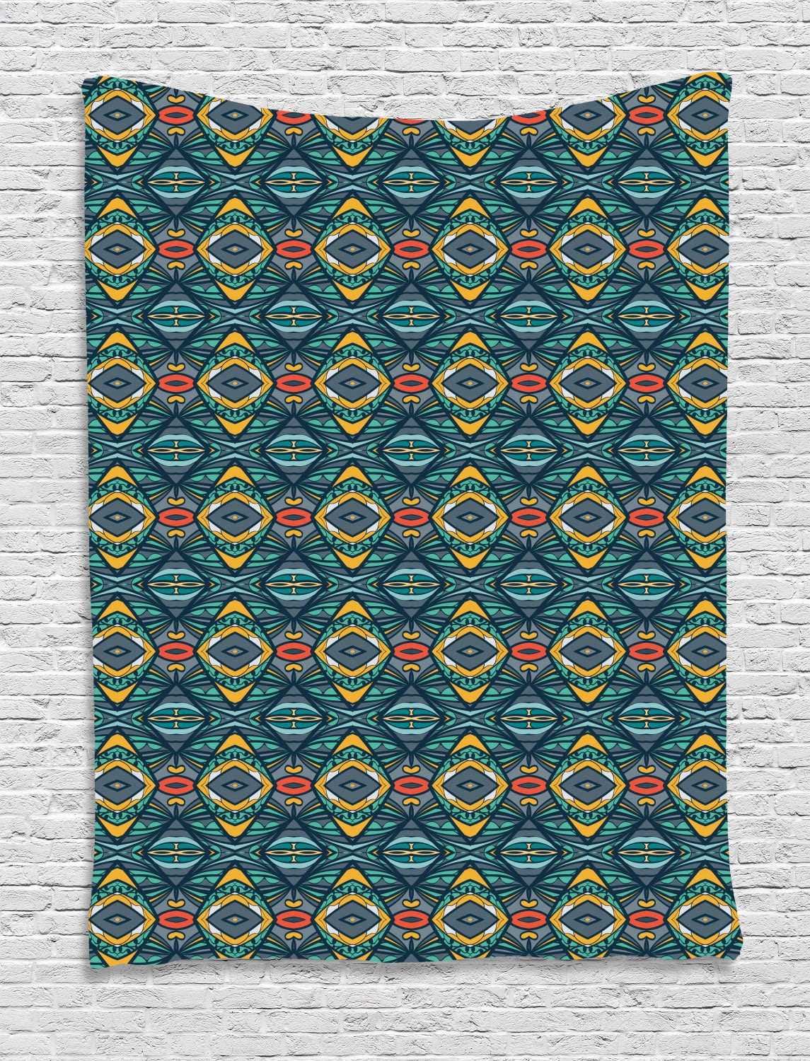 Abstract Tapestry, Diamond Shapes with Kaleidoscopic Effect and ...